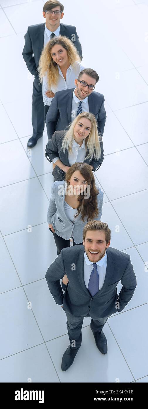 business team standing in line .isolated on white Stock Photo - Alamy