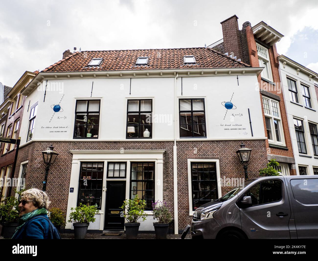 The George Uhlenbeck - Samuel Goudsmit house, Leiden, Holland Stock ...