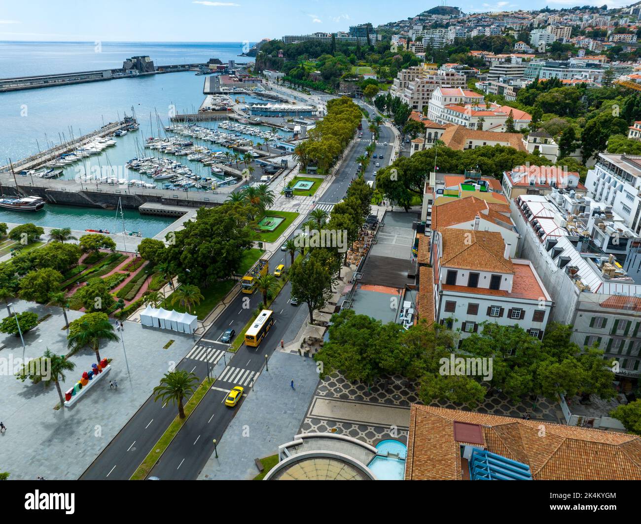 Funchal Aerial View. Funchal is the Capital and Largest City of Madeira ...