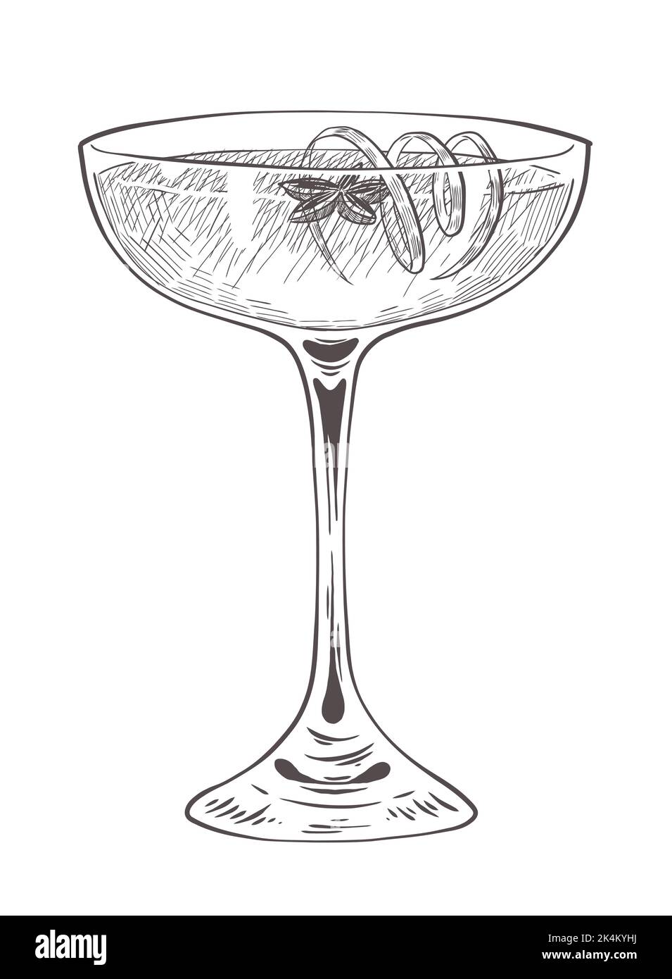 Hand drawn drink glass vector Stock Vector Image & Art - Alamy