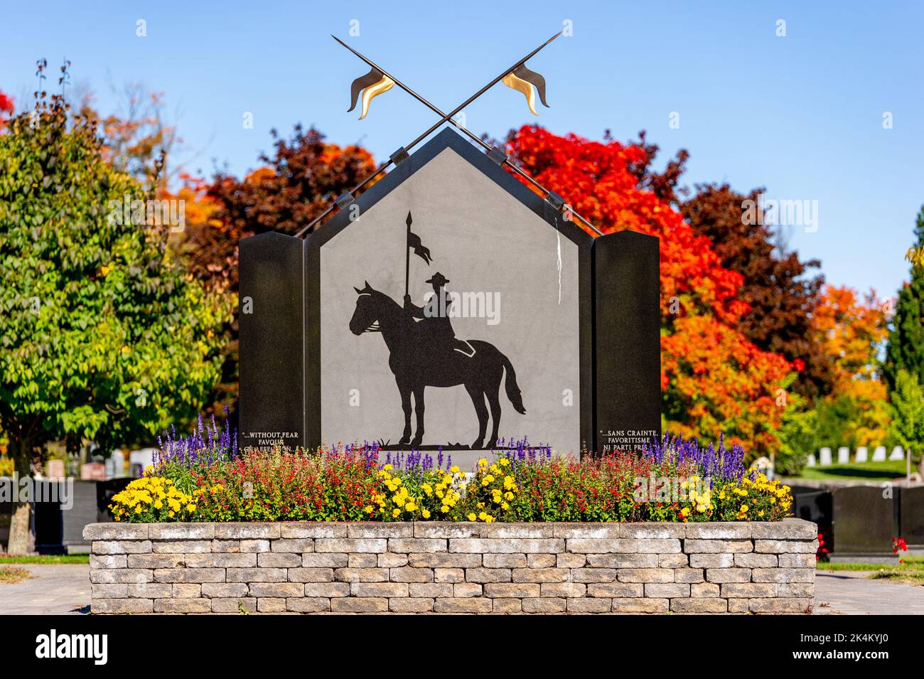 Beechwood Cemetery, National Cemetery of Canada during the fall season ...