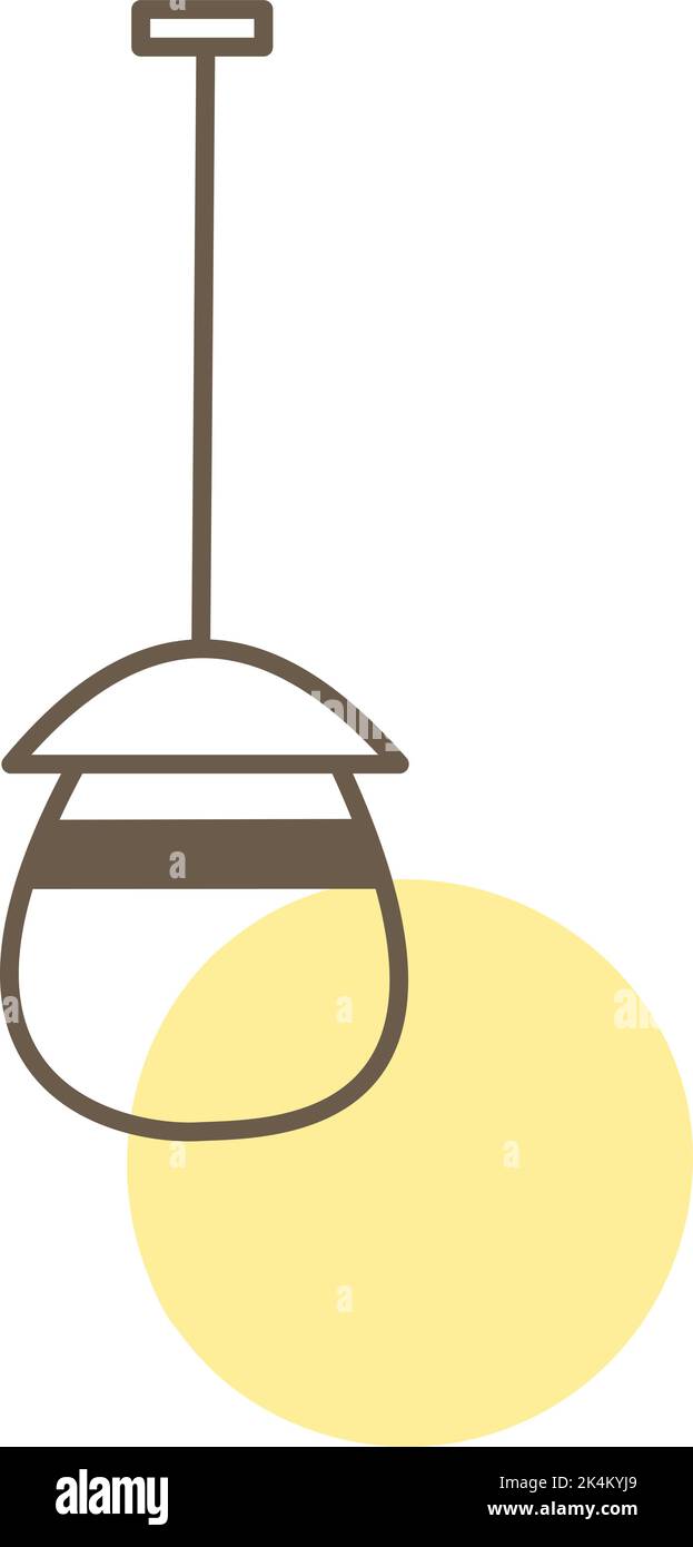 Simple chandelier, illustration, vector on a white background Stock ...