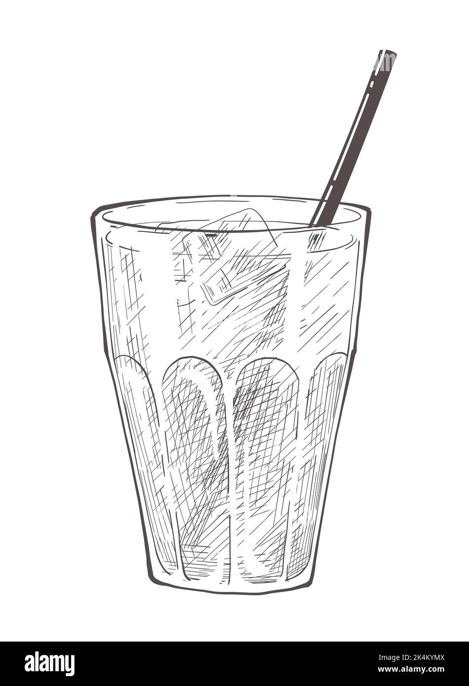 Hand drawn drink glass vector Stock Vector Image & Art - Alamy