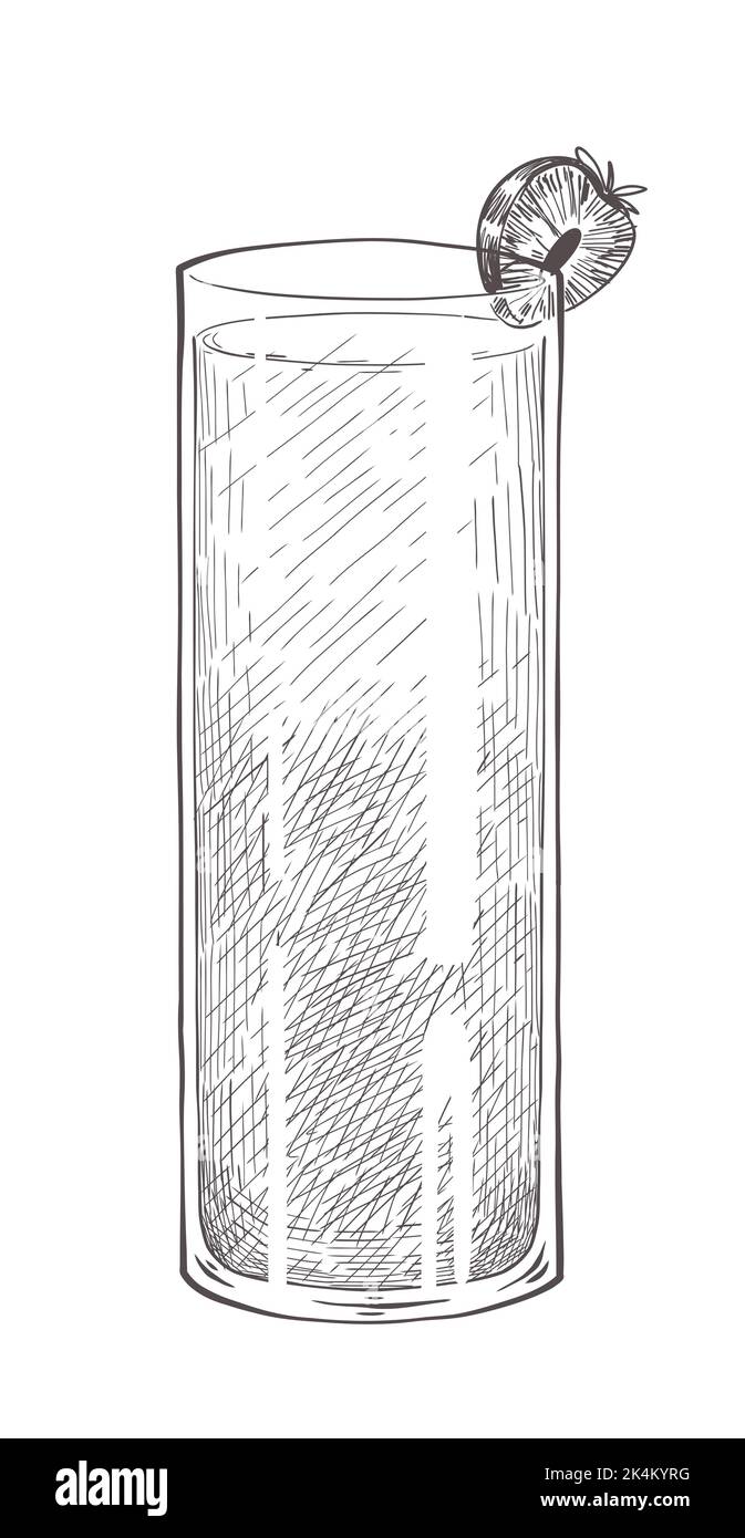 Hand drawn drink glass vector Stock Vector Image & Art - Alamy