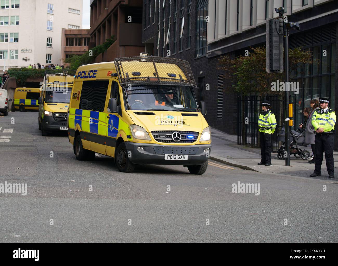 Police vans leave Liverpool Magistrates' Court carrying Thomas Cashman ...