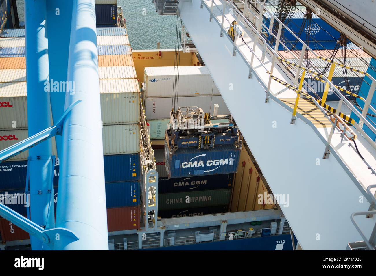 Odessa, Ukraine SIRCA 2018: Container ship in port at container ...
