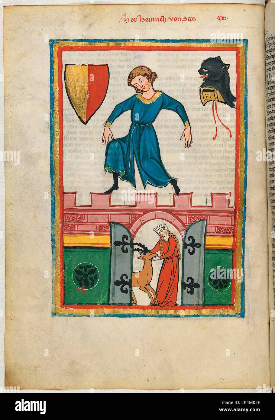 The "Codex Manesse", also known as the "Great Heidelberg Book of Songs ...