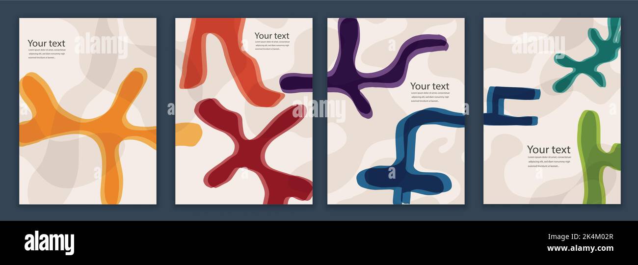 Set poster copy space.Creative modern layout template set in minimalist ...