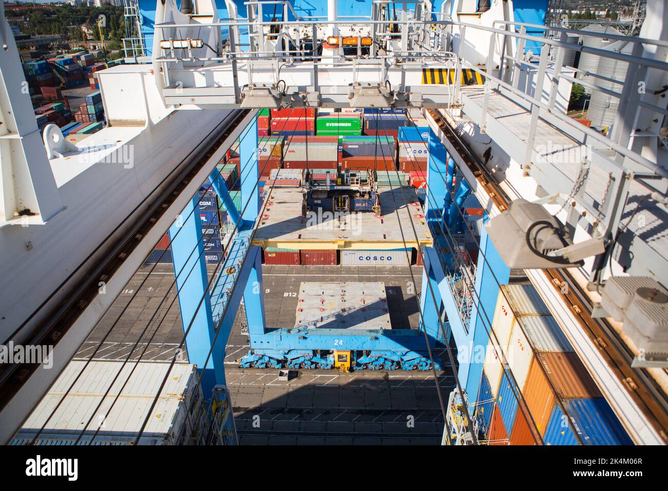 Odessa, Ukraine SIRCA 2018: Container ship in port at container ...