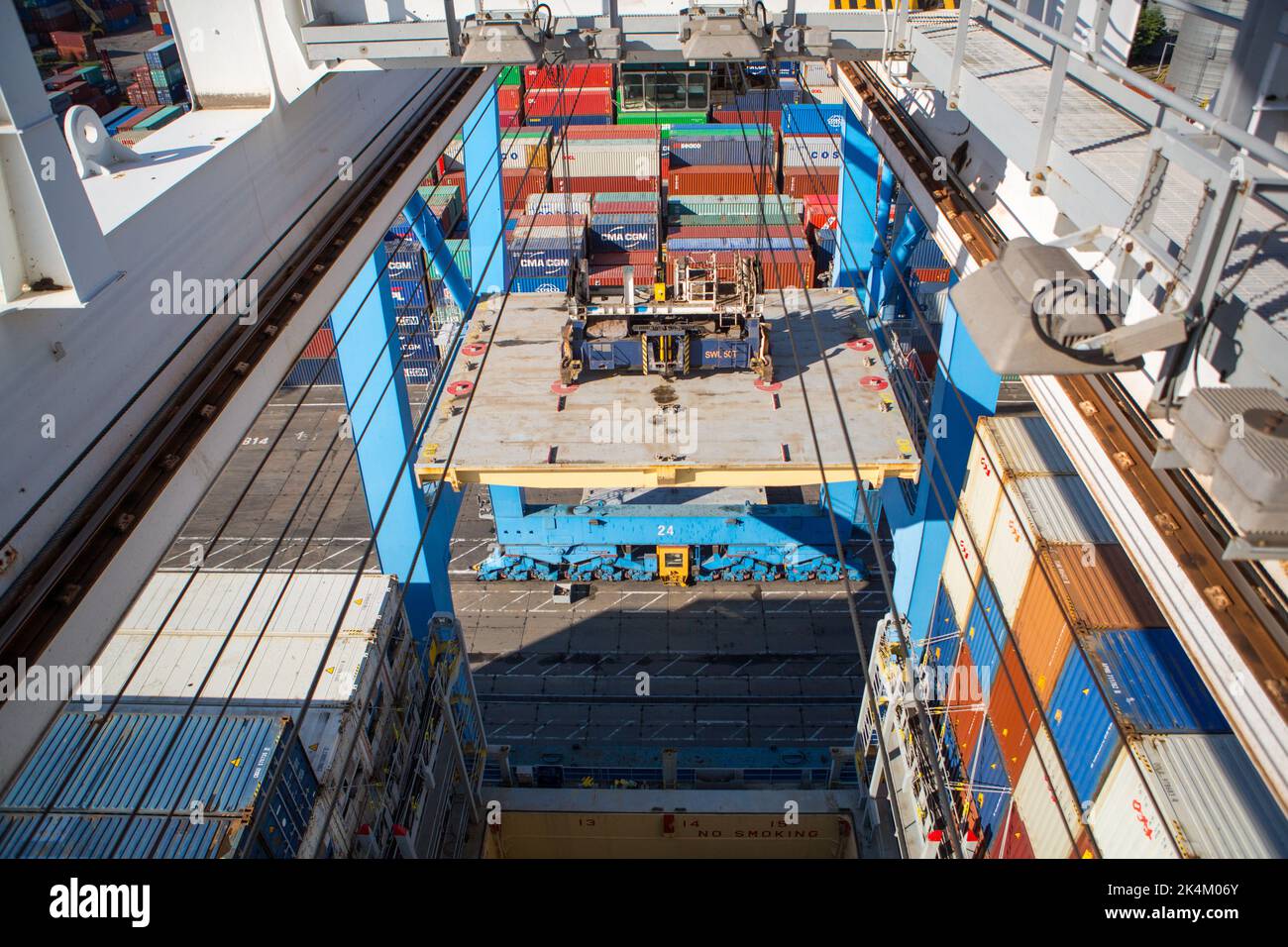 Odessa, Ukraine SIRCA 2018: Container ship in port at container ...