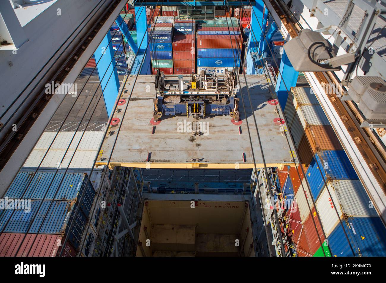 Odessa, Ukraine SIRCA 2018: Container ship in port at container ...