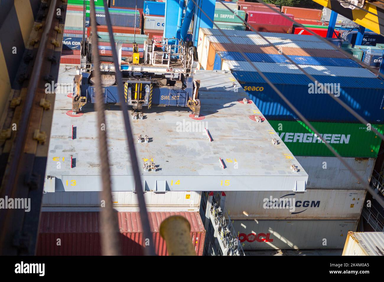 Odessa, Ukraine SIRCA 2018: Container ship in port at container ...