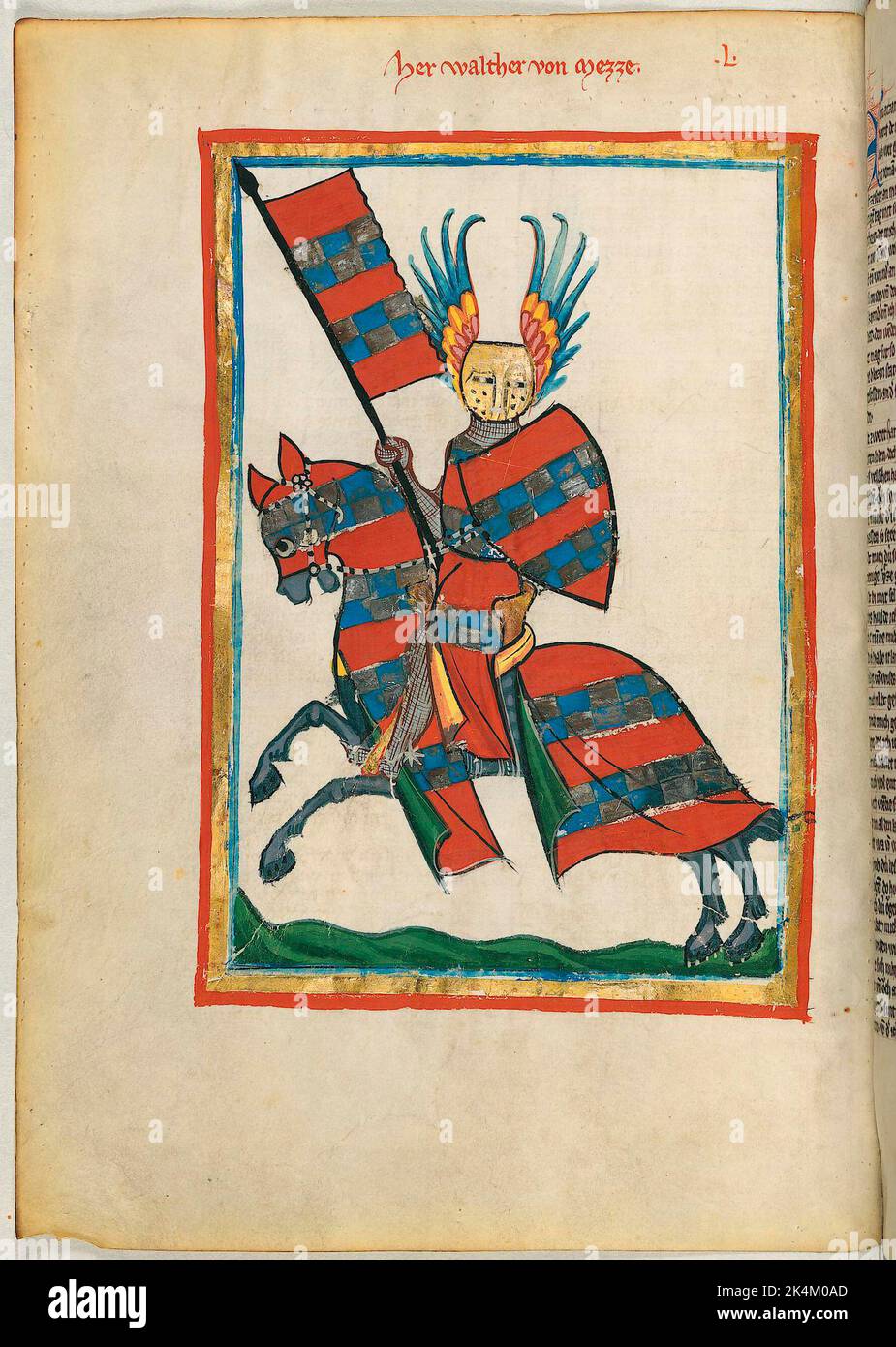 The "Codex Manesse", also known as the "Great Heidelberg Book of Songs ...