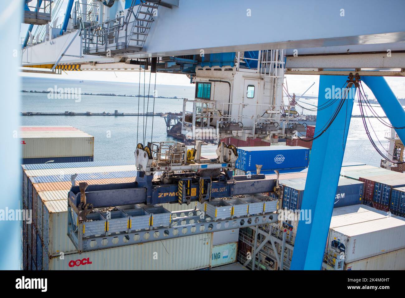 Odessa, Ukraine SIRCA 2018: Container ship in port at container ...