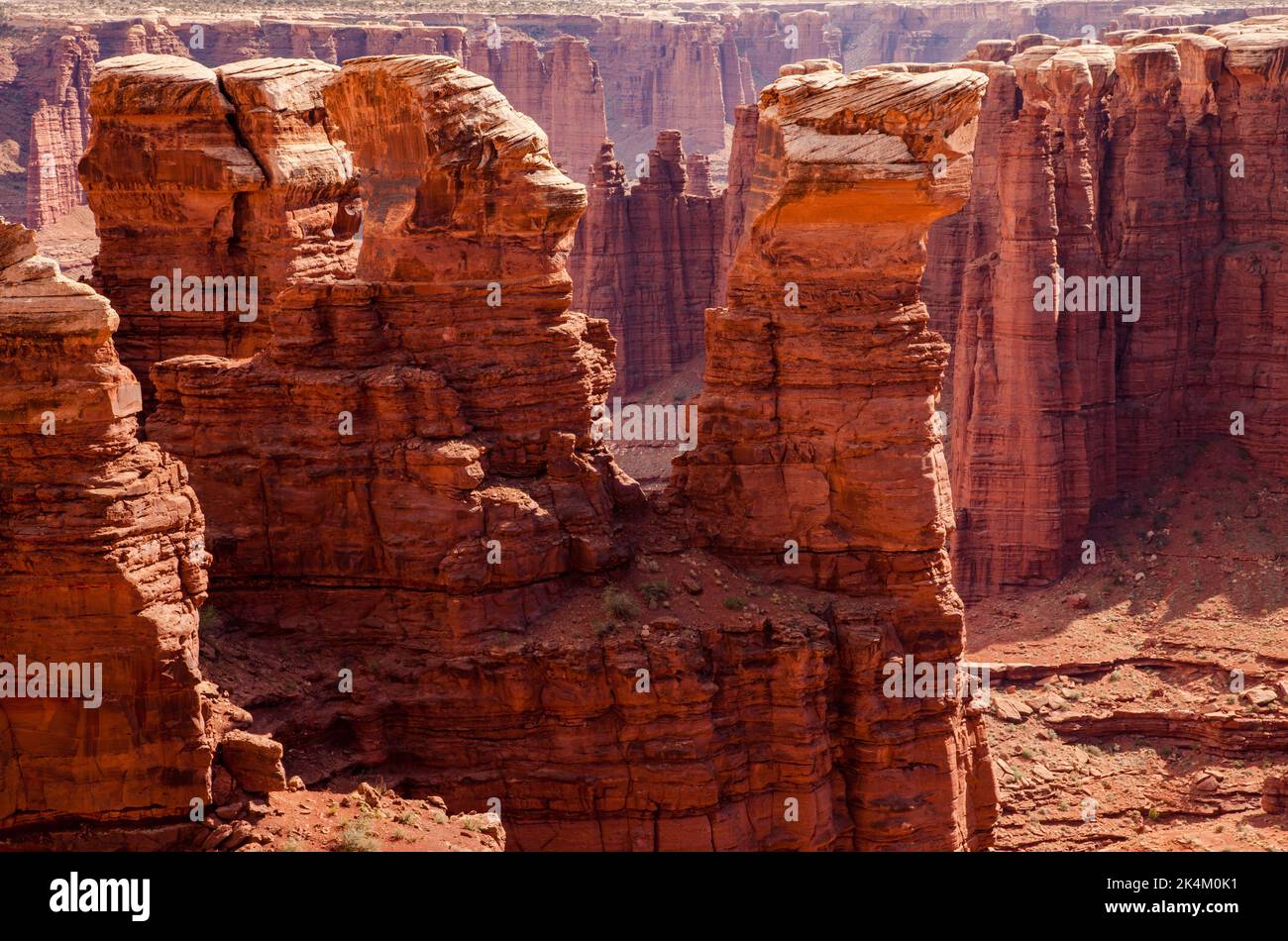 Organ Rock shale hoodoos with White Rim sandstone caps in Monument ...