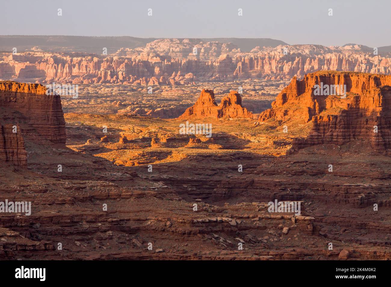 Organ Rock shale towers in Monument Basin on the White Rim Trail in ...