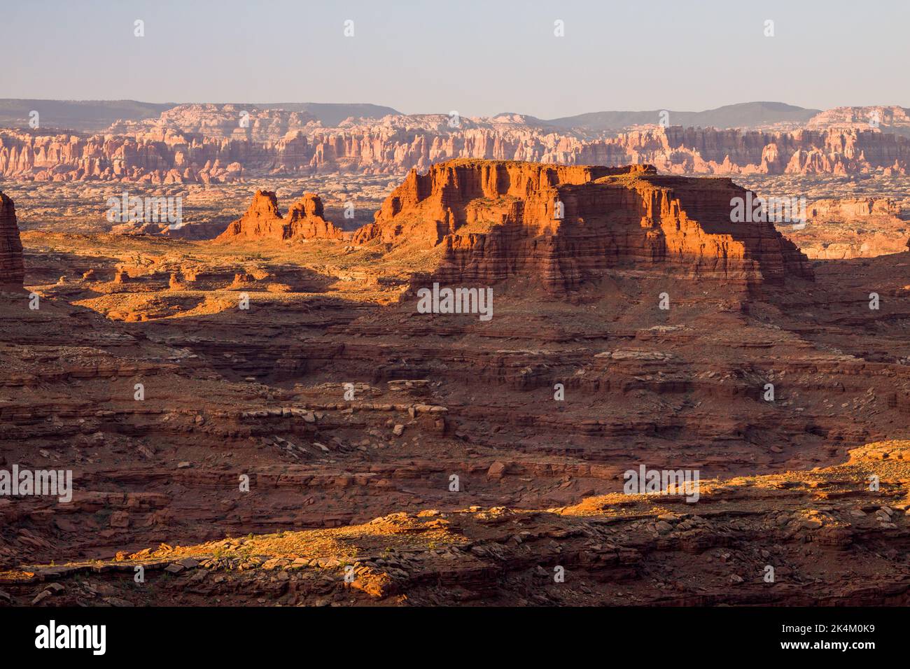 Organ Rock shale towers in Monument Basin on the White Rim Trail in ...