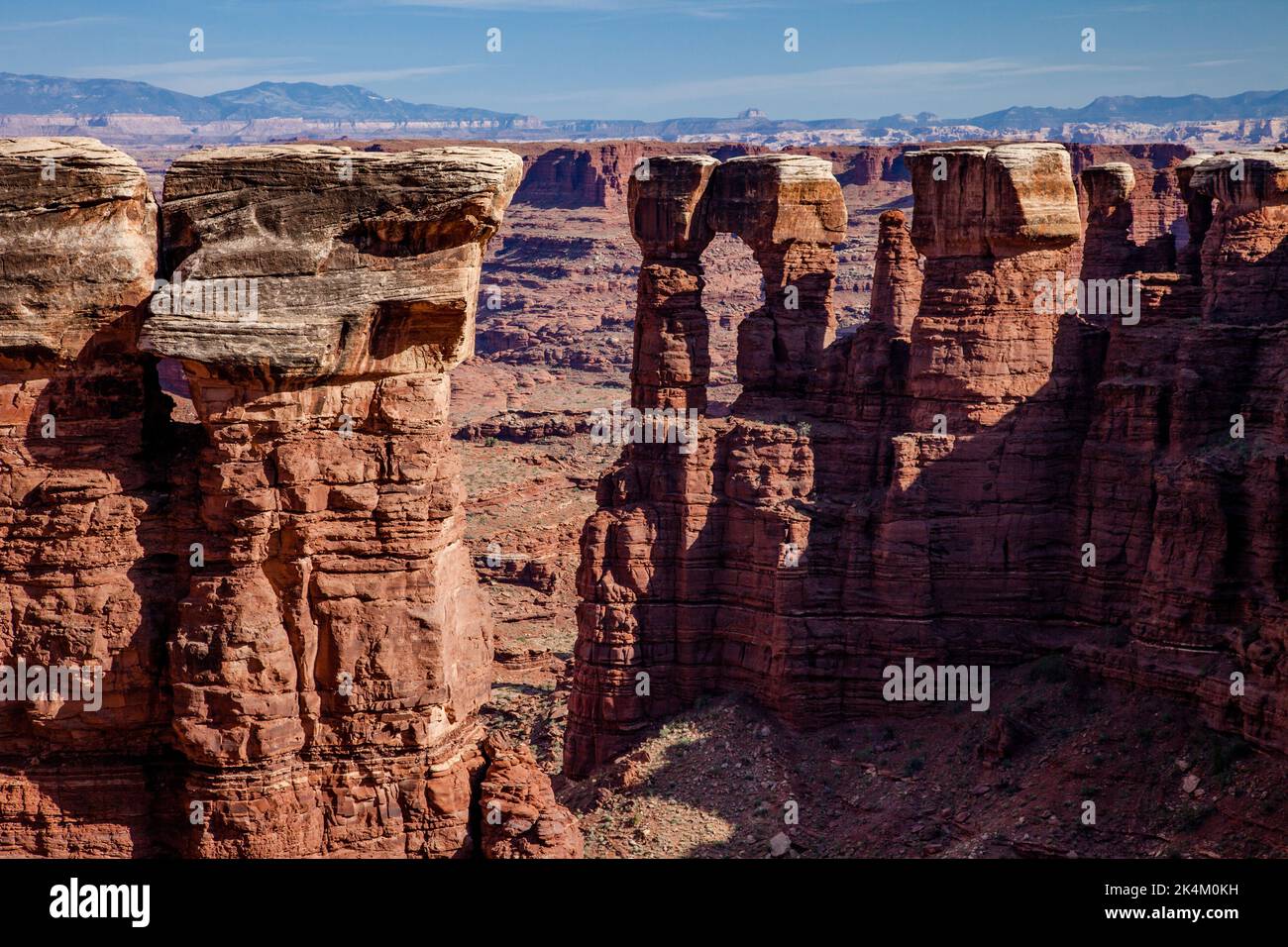 Organ Rock shale hoodoos with White Rim sandstone caps in Monument ...