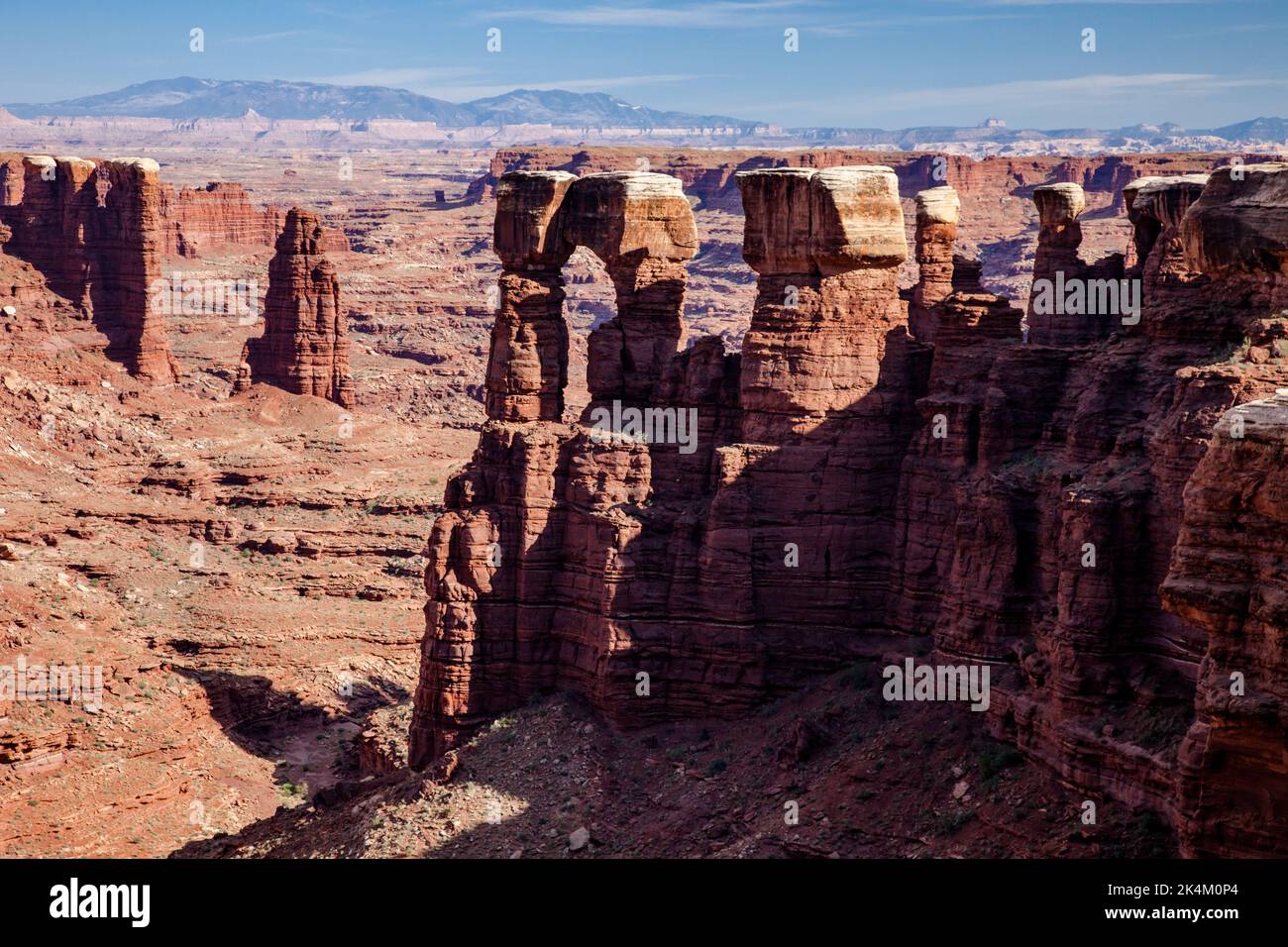 Organ Rock shale hoodoos with White Rim sandstone caps in Monument ...
