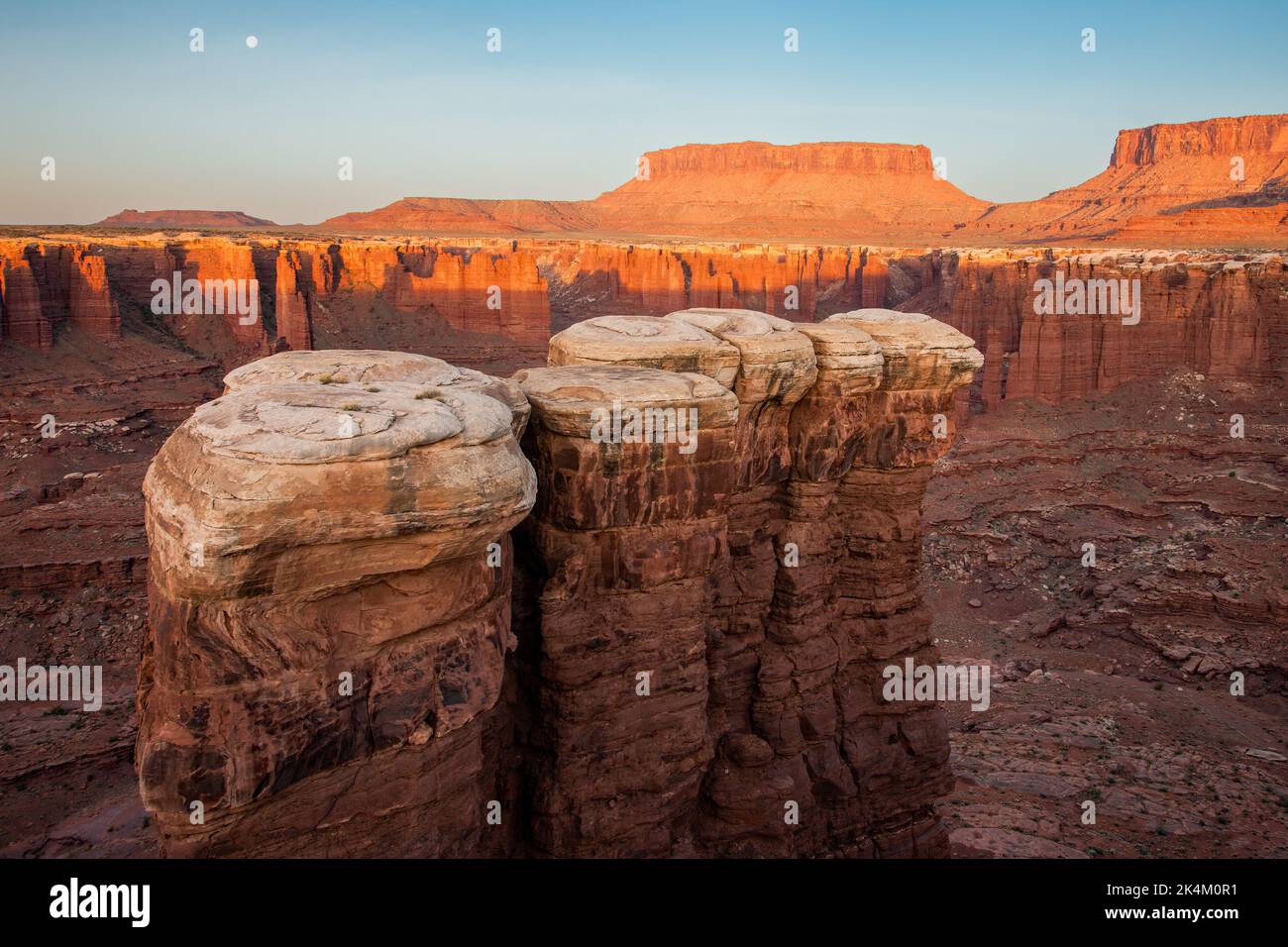 Sandstone hoodoos in Monument Basin with Junction Butte and Grandview ...