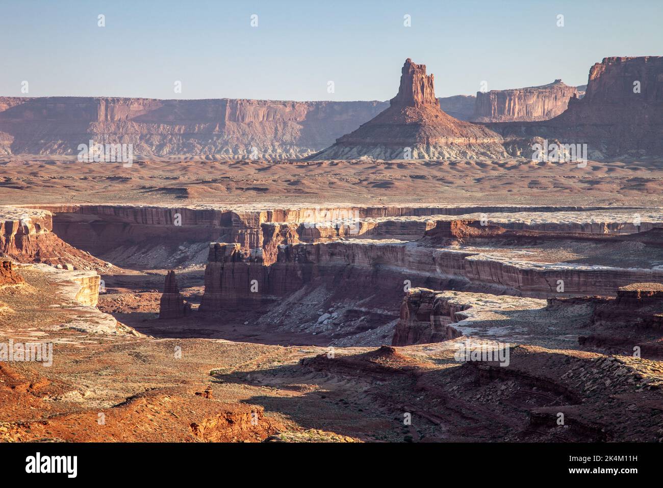 The Candlestick Tower, a Wingate sandstone monolith on the White Rim in ...