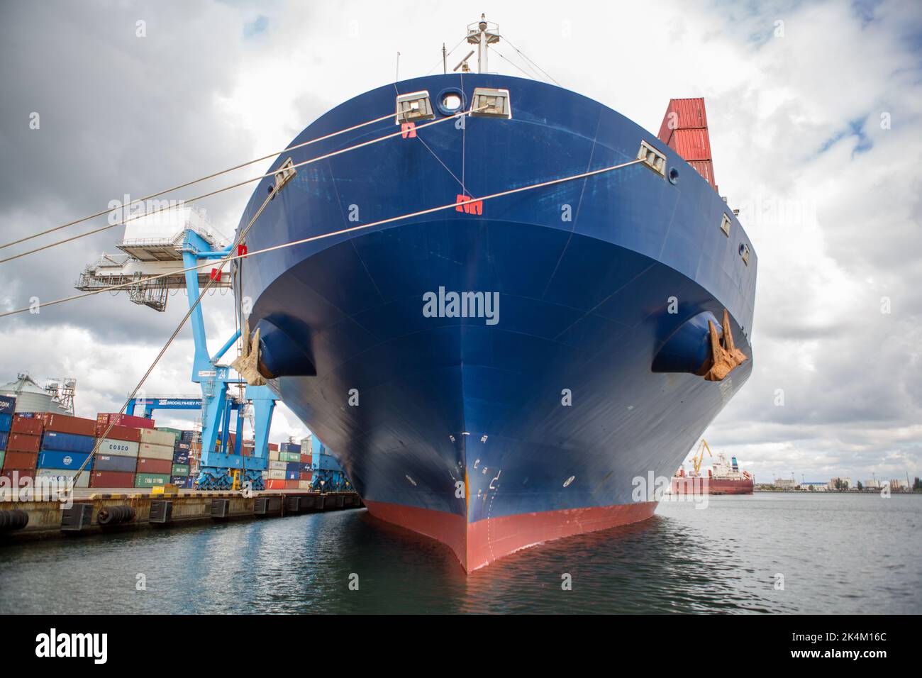 Odessa, Ukraine SIRCA 2018: Container ship in port at container ...
