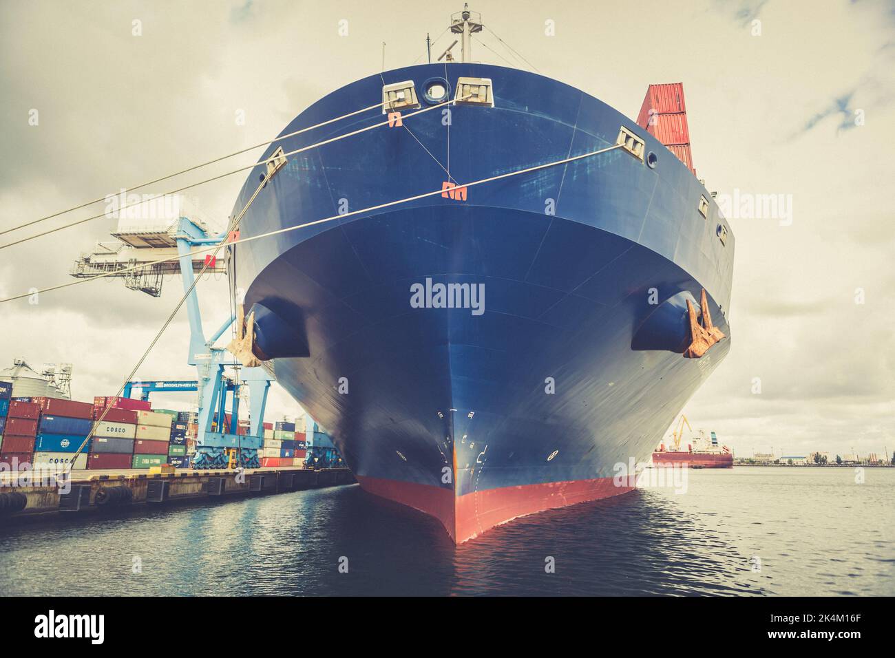 Odessa, Ukraine SIRCA 2018: Container ship in port at container ...