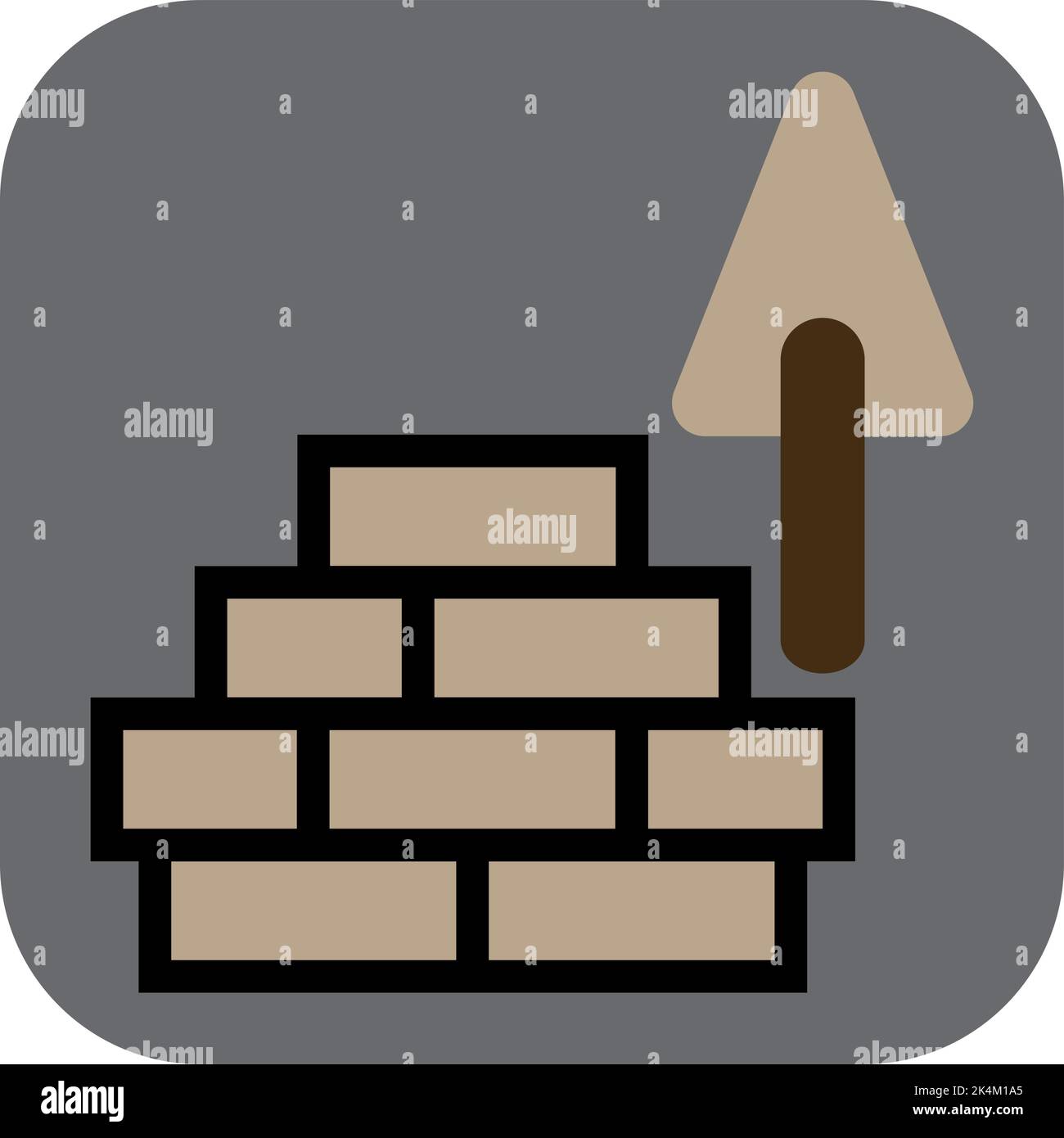 Engineering brick wall, illustration, vector on a white background ...