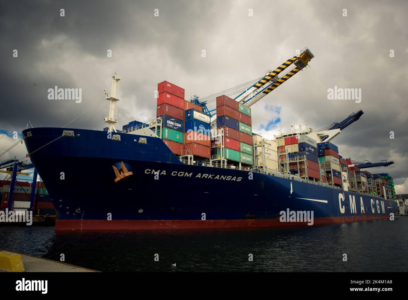 Odessa, Ukraine SIRCA 2018: Container ship in port at container ...