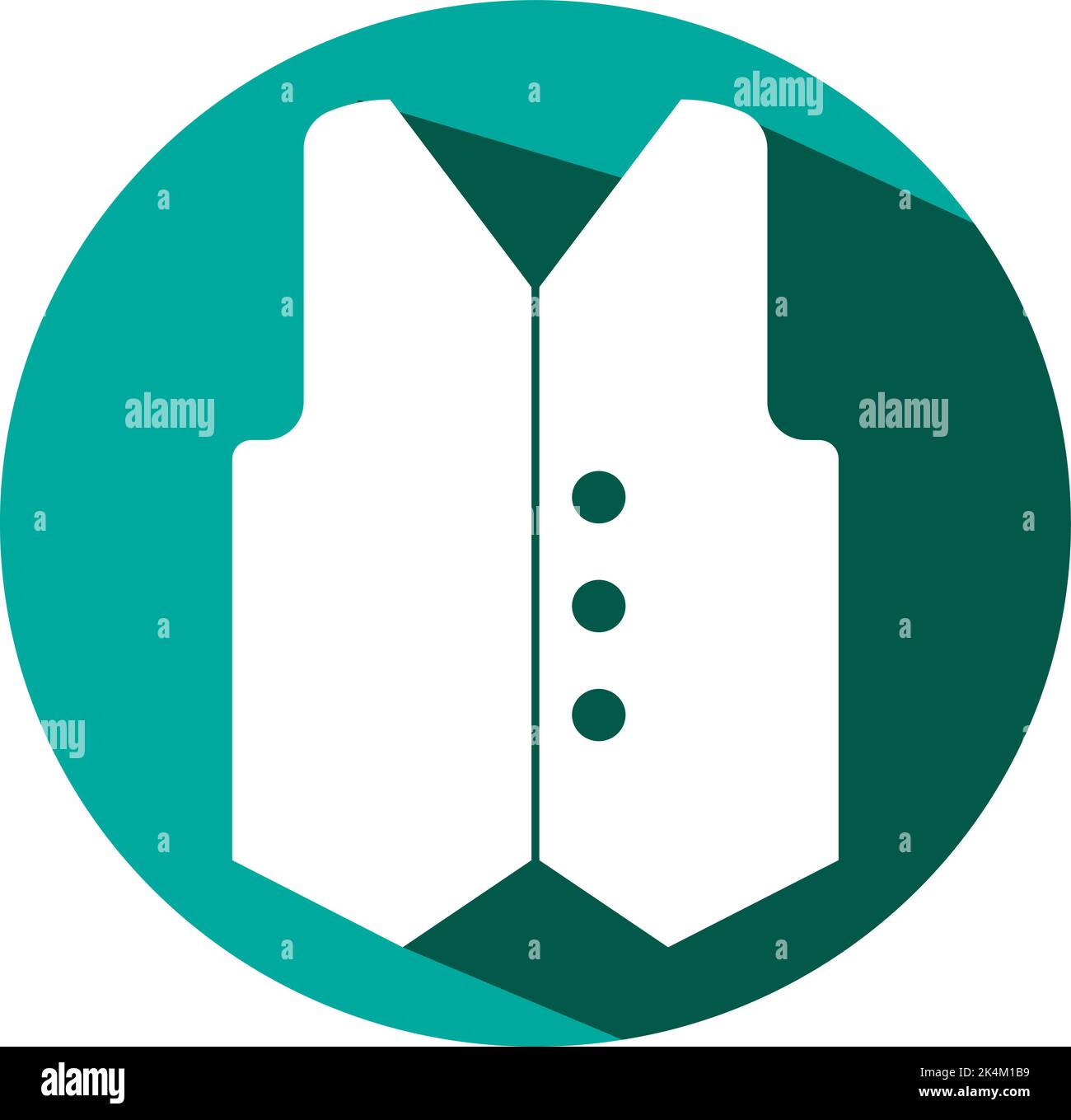 White vest, illustration, vector on a white background Stock Vector ...