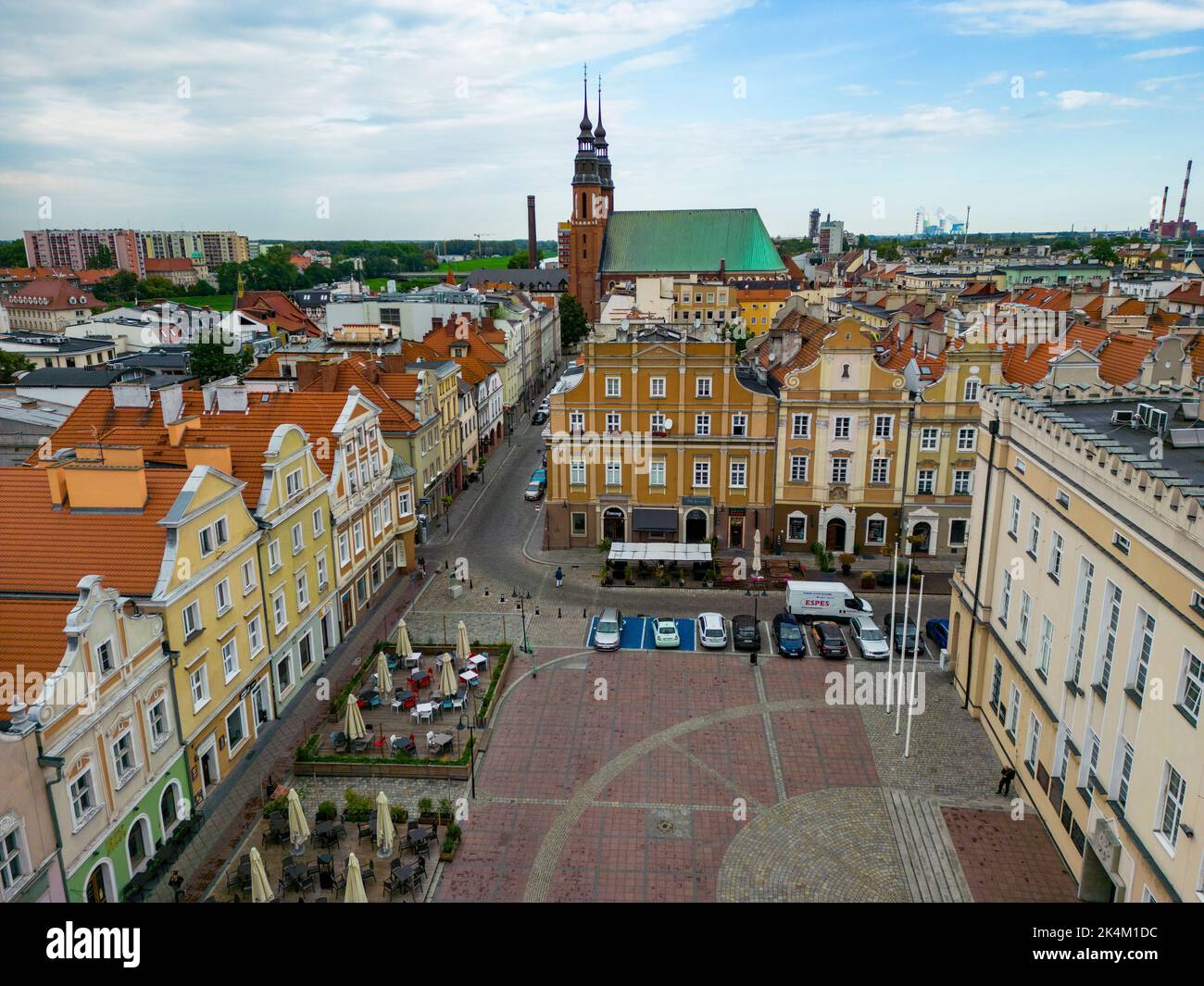 Opole Aerial View City Center. Traditional Architecture from the Air ...