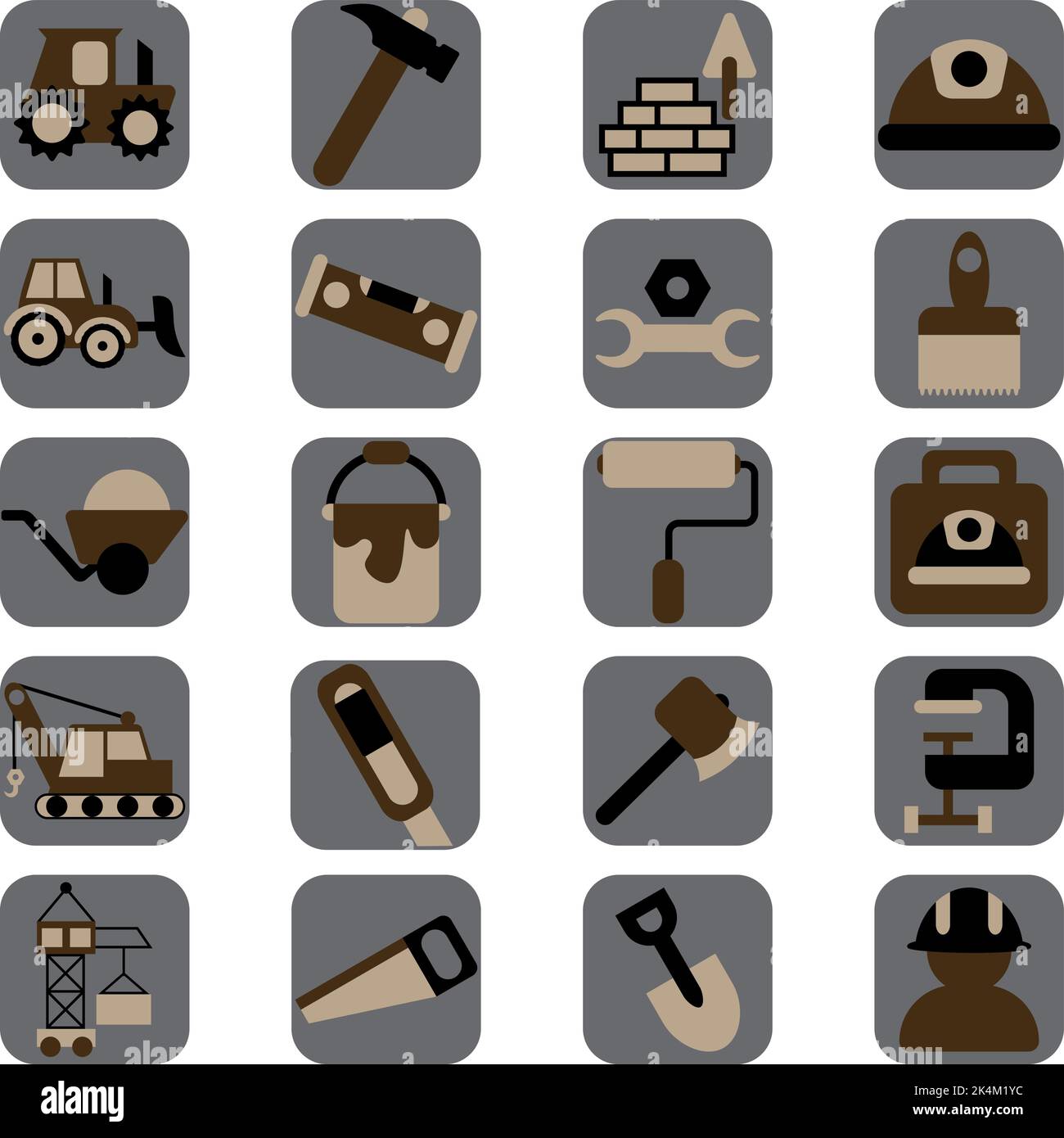 Engineering tools, illustration, vector on a white background Stock ...