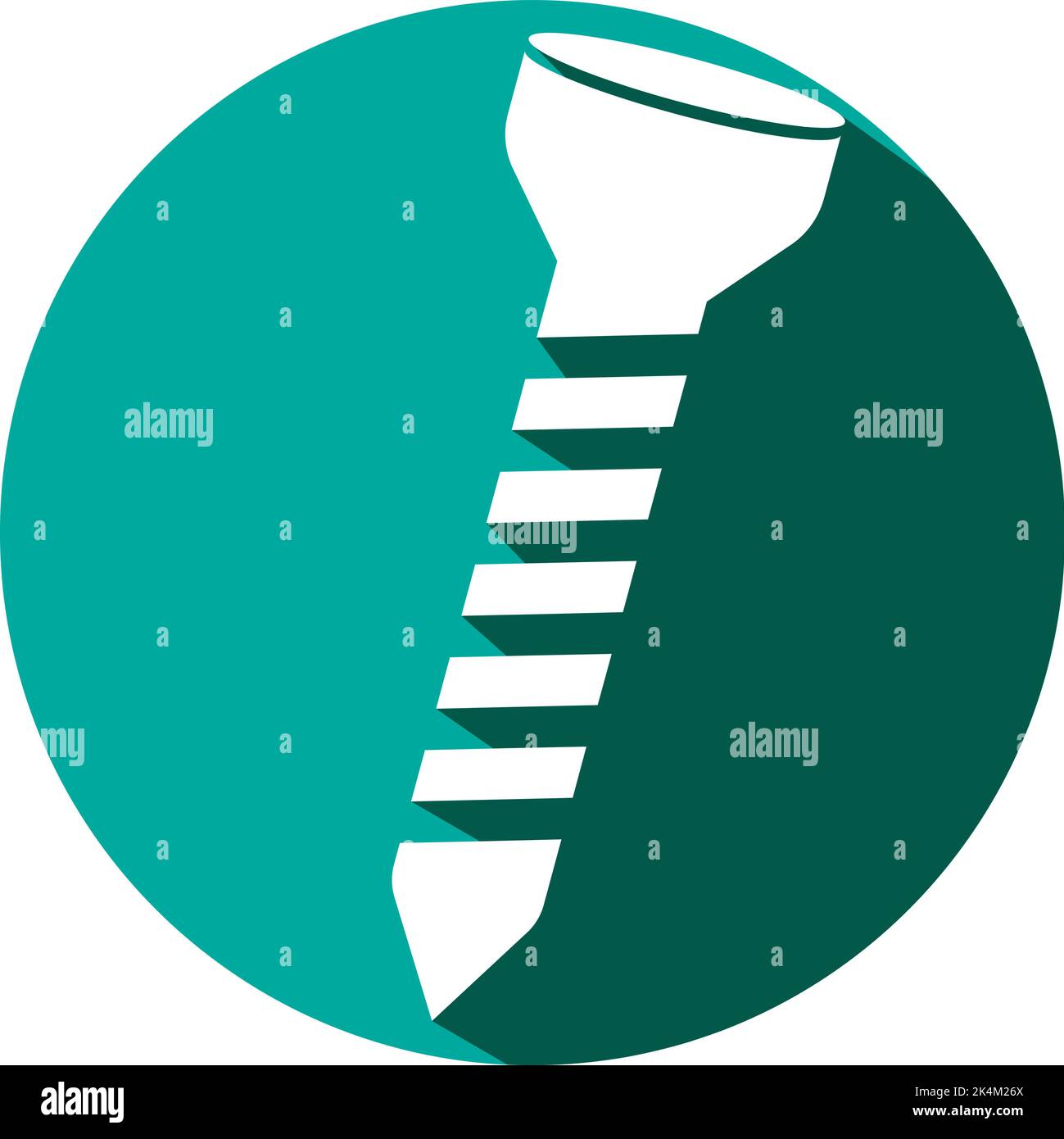 Construction screw, illustration, vector on a white background Stock ...
