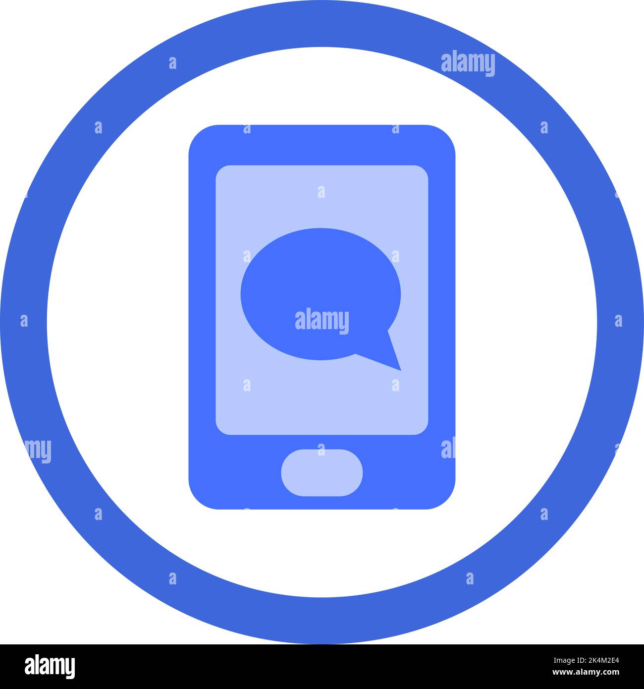 Phone messages technology, illustration, vector on a white background ...