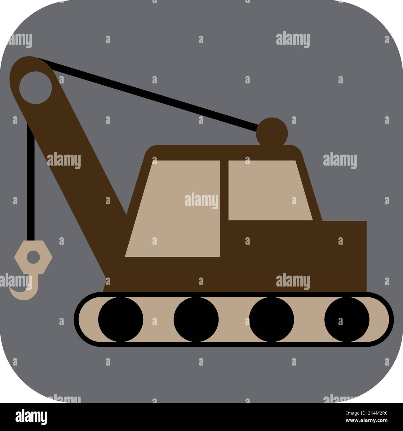 Engineering catepillar machine, illustration, vector on a white ...