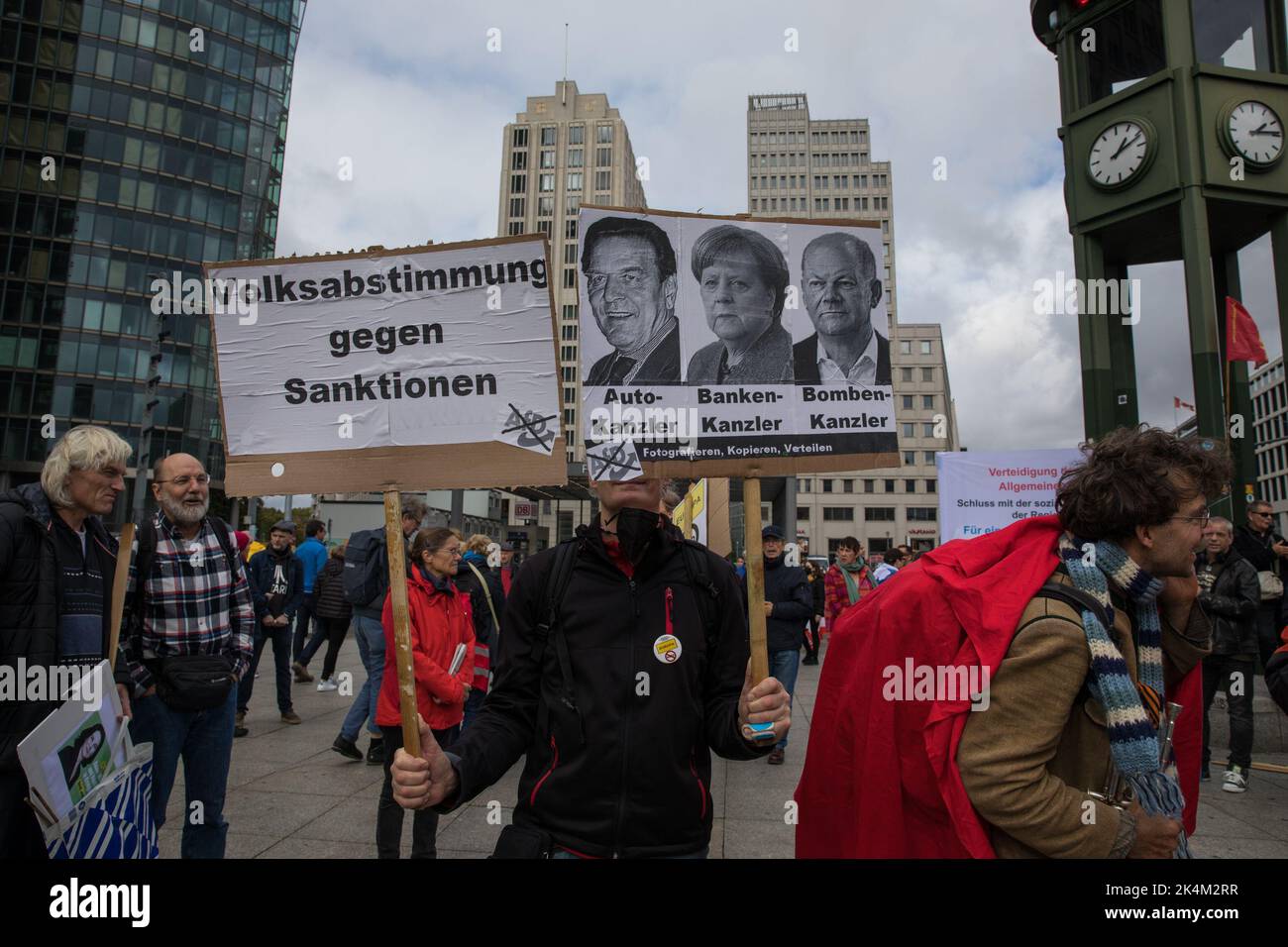 Berlin, Germany. 3rd Oct, 2022. On October 3, 2022 protesters gathered ...