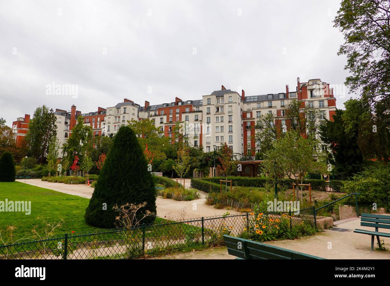 Square Sarah Bernhardt, urban square named after the actor, on an old ...