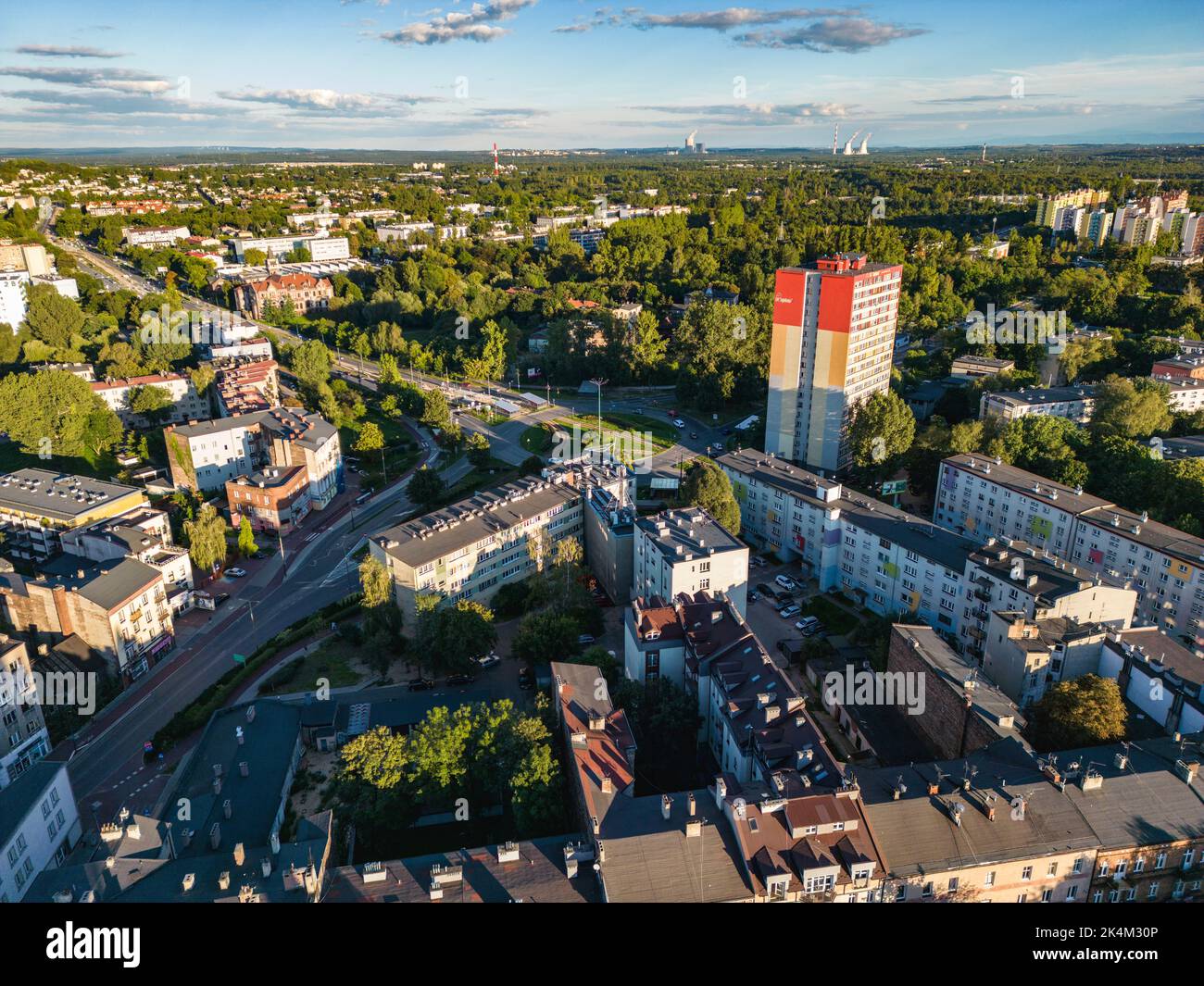 Aerial View of City Center of Sosnowiec. The largest city in the ... Aerial View of City Center of Sosnowiec. The largest city in the ...