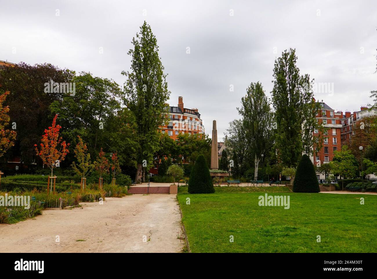 Square Sarah Bernhardt, urban square named after the actor, on an old ...