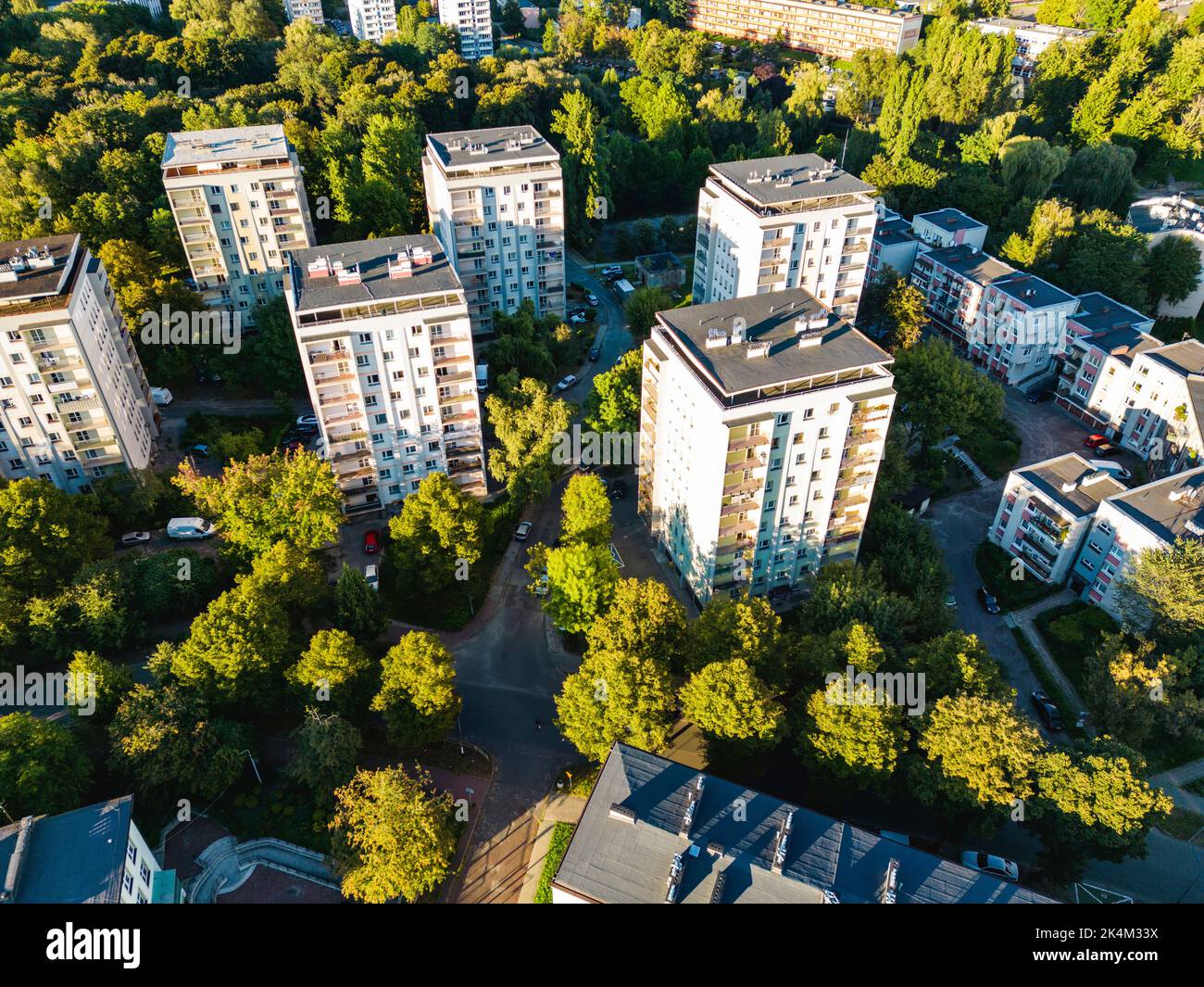 Aerial View of City Center of Sosnowiec. The largest city in the ...