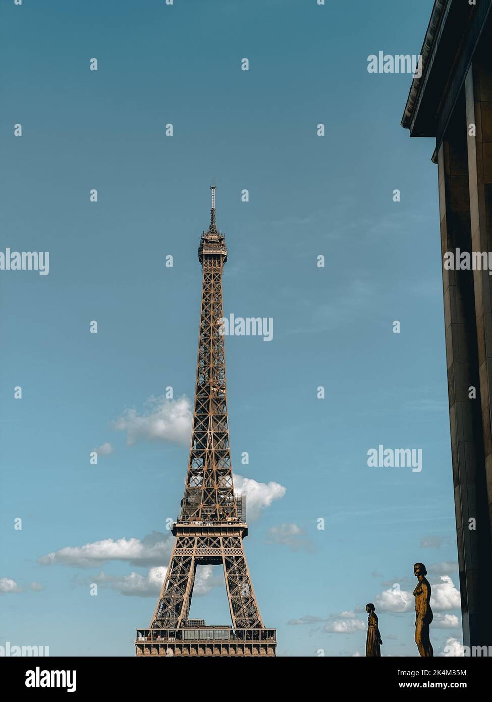 A vertical shot of the Eiffel Tower. Paris, France Stock Photo - Alamy
