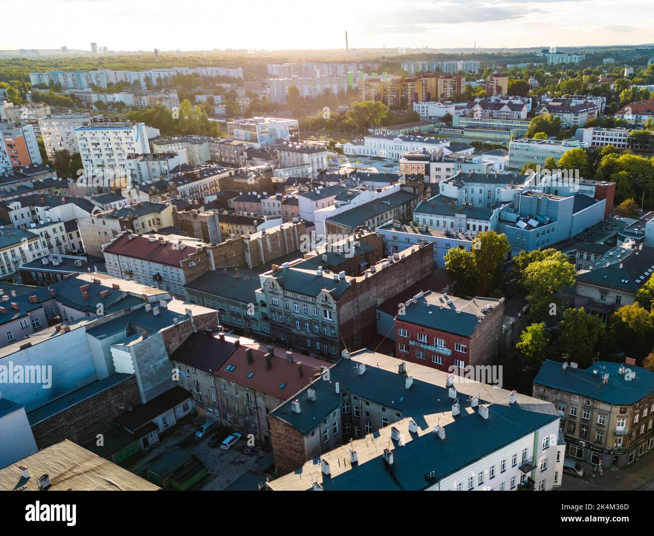 Aerial View of City Center of Sosnowiec. The largest city in the ... Aerial View of City Center of Sosnowiec. The largest city in the ...