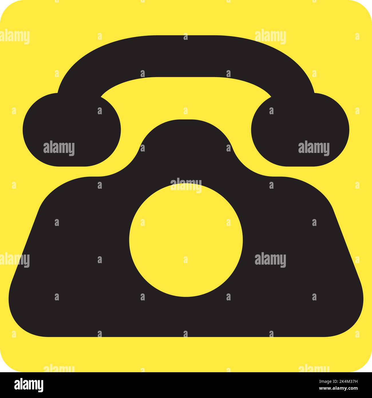 Contacts old telephone, illustration, vector on a white background ...
