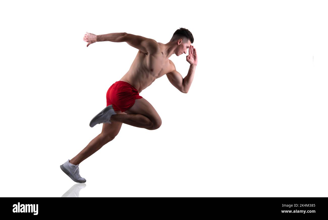 Energetic sporty marathon speed Cut Out Stock Images & Pictures - Alamy