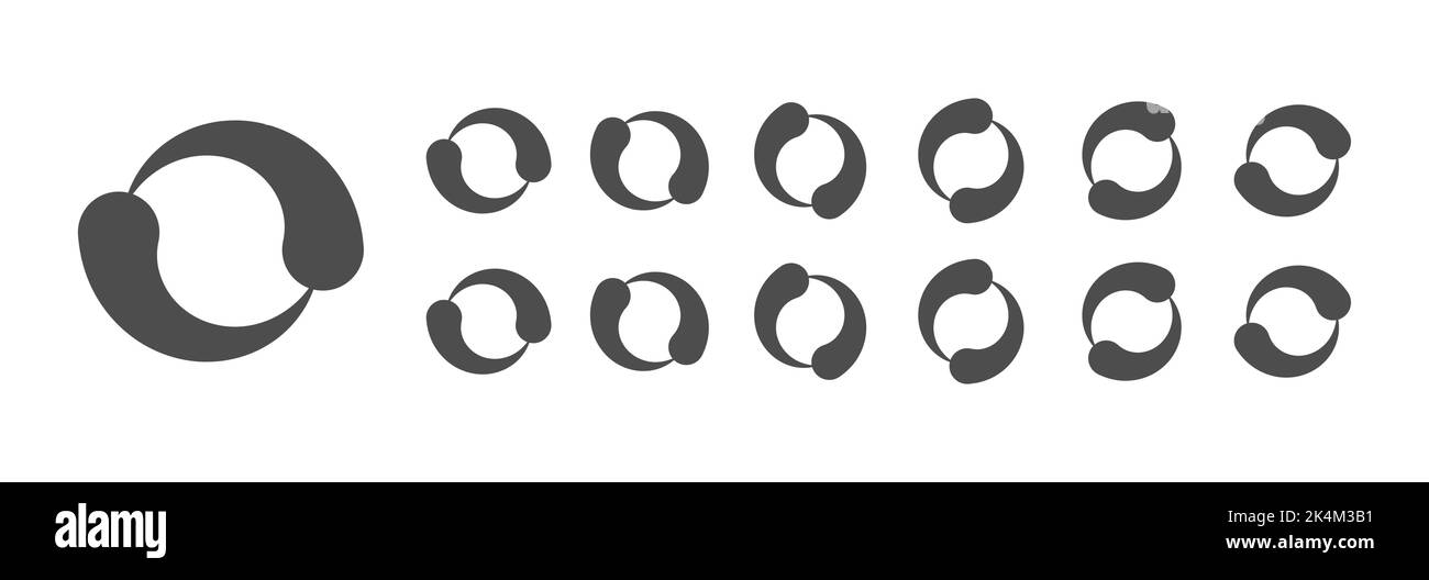 Circular Loading Buffering Icons Vector Stock Vector Image & Art - Alamy