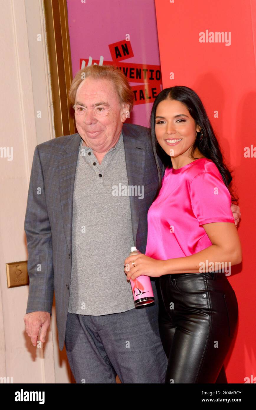 New York, USA. 03rd Oct, 2022. Andrew LLoyd Webber and Lindey Genao ...