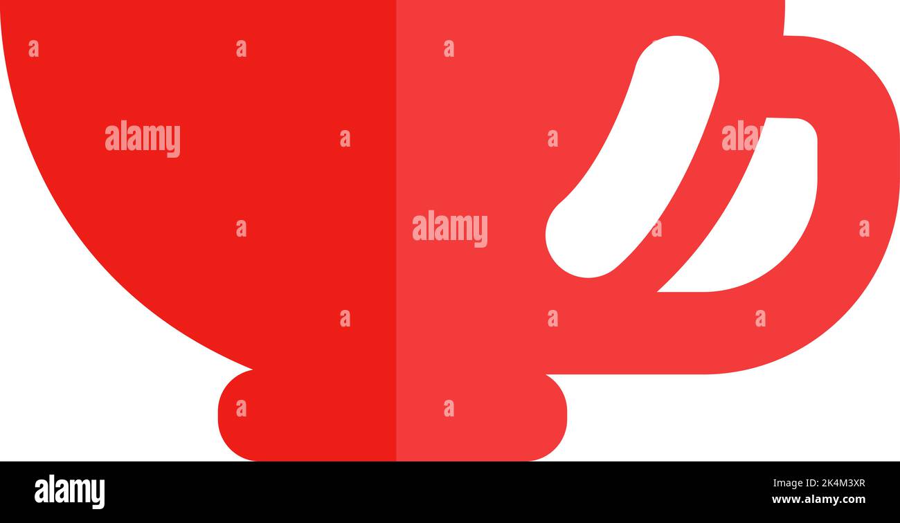 Red cup, illustration, vector on a white background Stock Vector Image ...