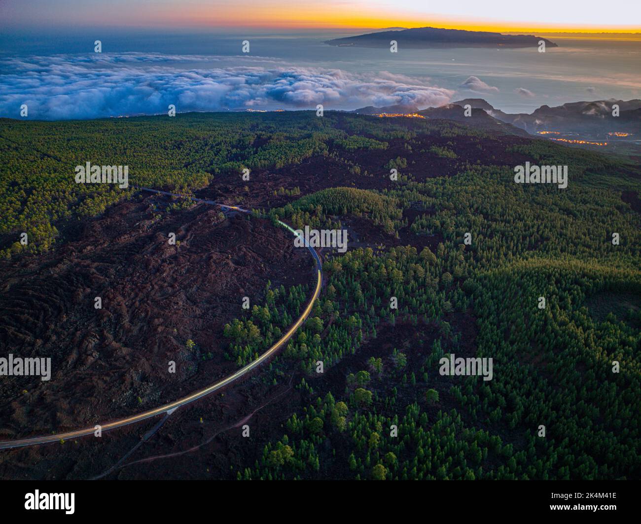 Aerial view mesmerizing evening landscape hi-res stock photography and ...