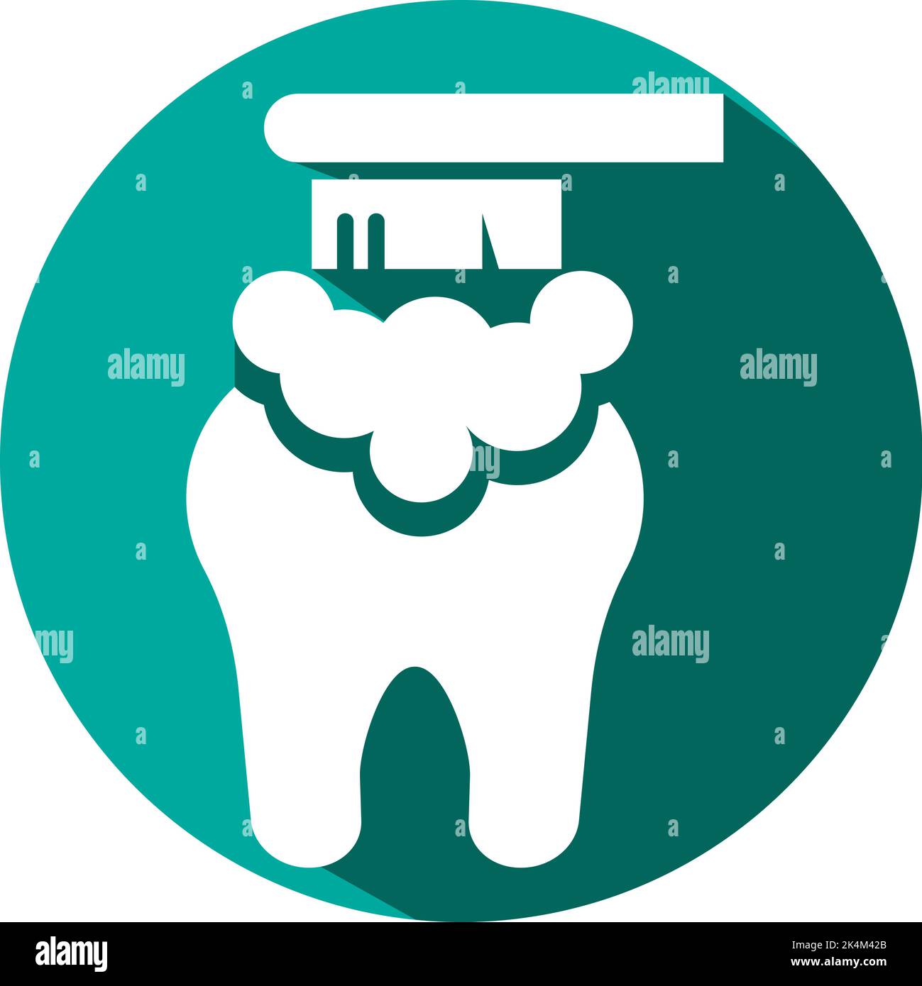 Tooth cleaning, illustration, vector on a white background Stock Vector ...