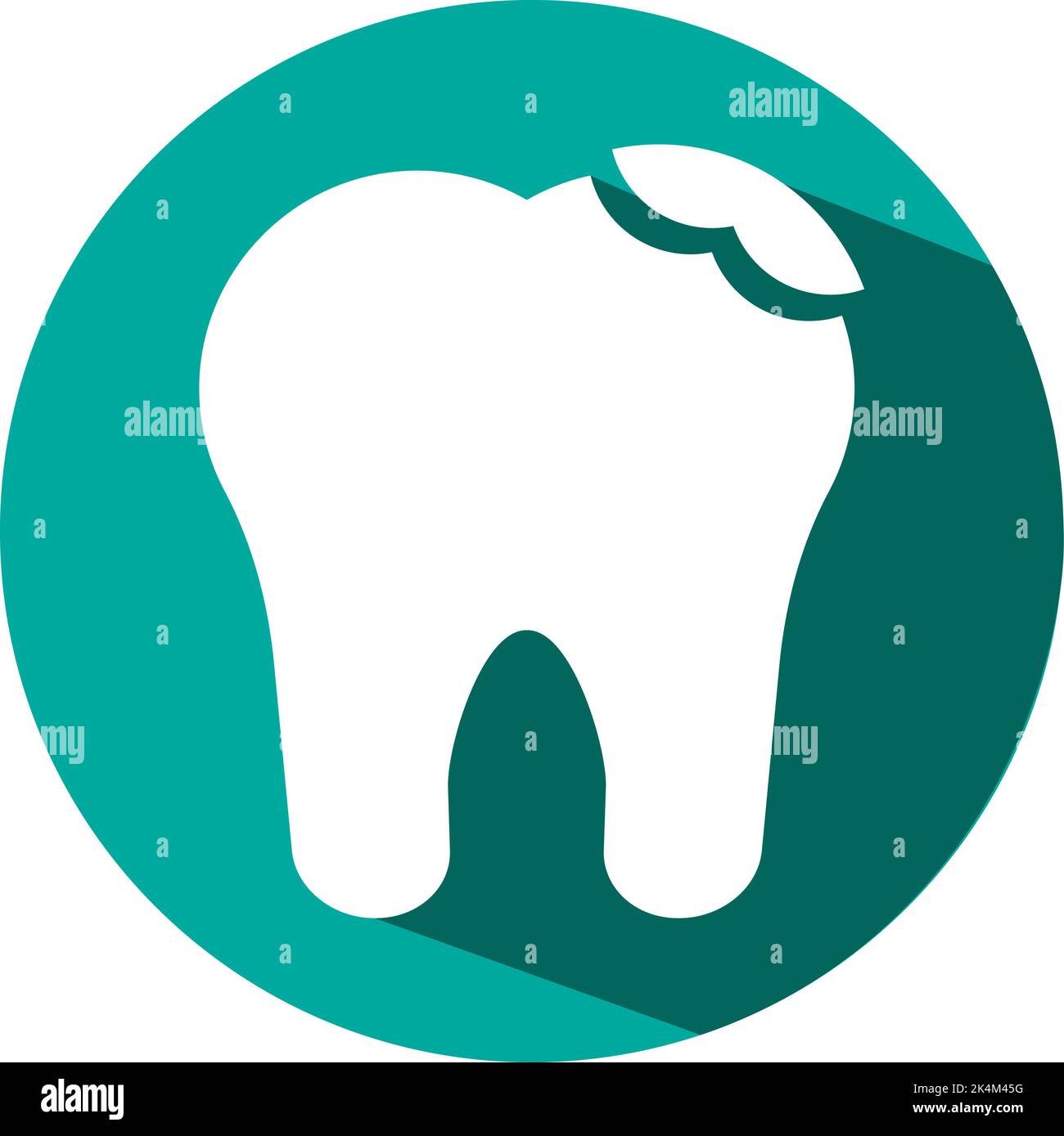 Chipped tooth, illustration, vector on a white background Stock Vector ...